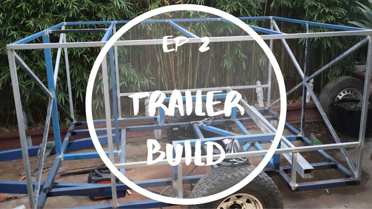 We finish the FRAME AND WALLS on our custom camp trailer! - YouTube