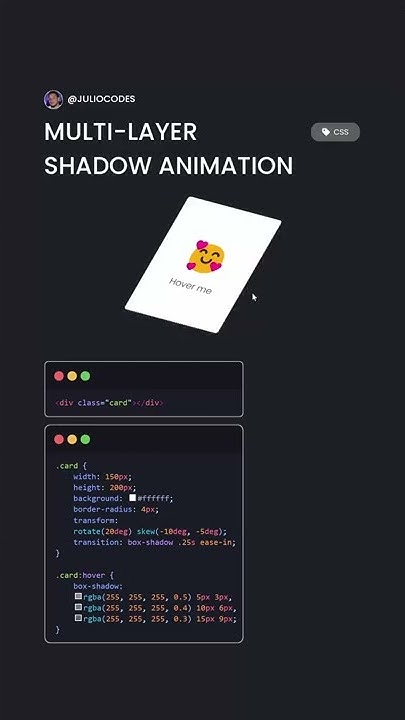 Multi layer Shadow animation made with CSS | CSS animation - YouTube