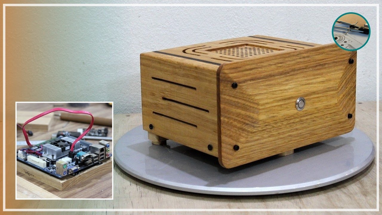Case em Madeira para o PC com placa mini ITX ( Daphile Music Server ) # ...