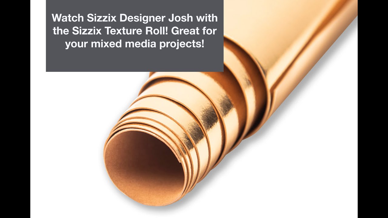 Watch designer Josh show off Sizzix Texture Rolls! - YouTube