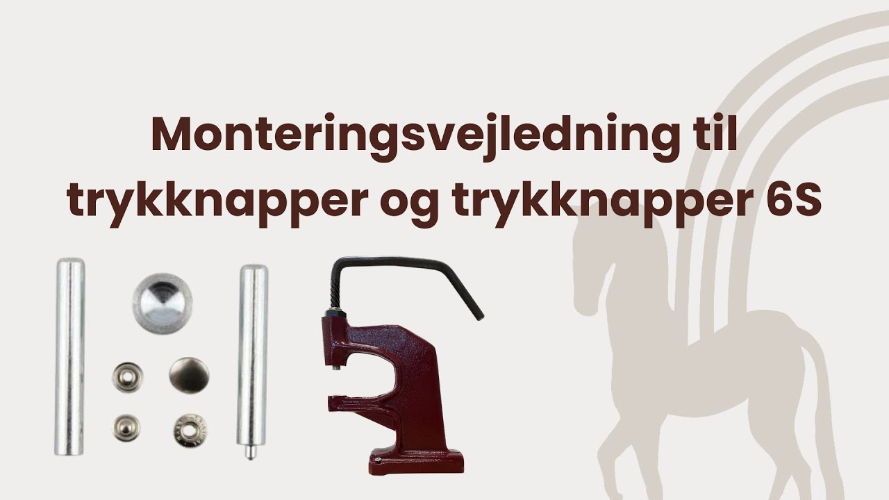Guide til montering af trykknapper og trykknapper 6S - YouTube