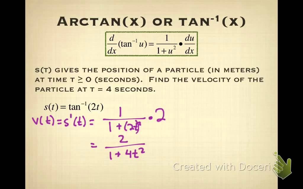 Differentiating Arcsin and Arctan - YouTube