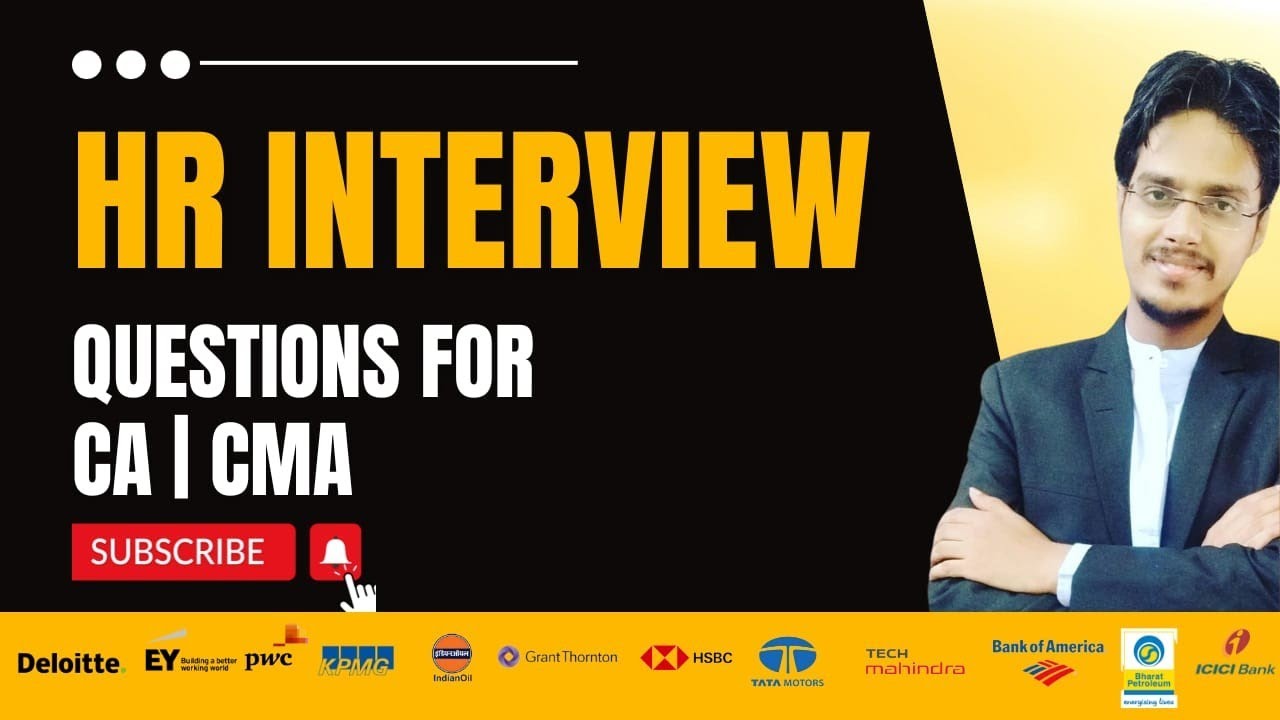 HR related interview questions for CA CMA I ICAI Campus placement 2023 ...