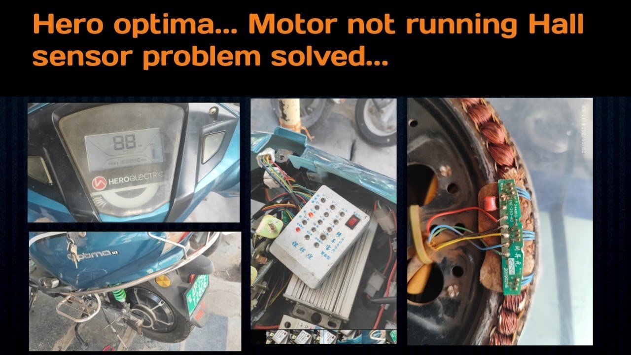 Hero optima... Motor not running Hall sensor problem solved.... - YouTube