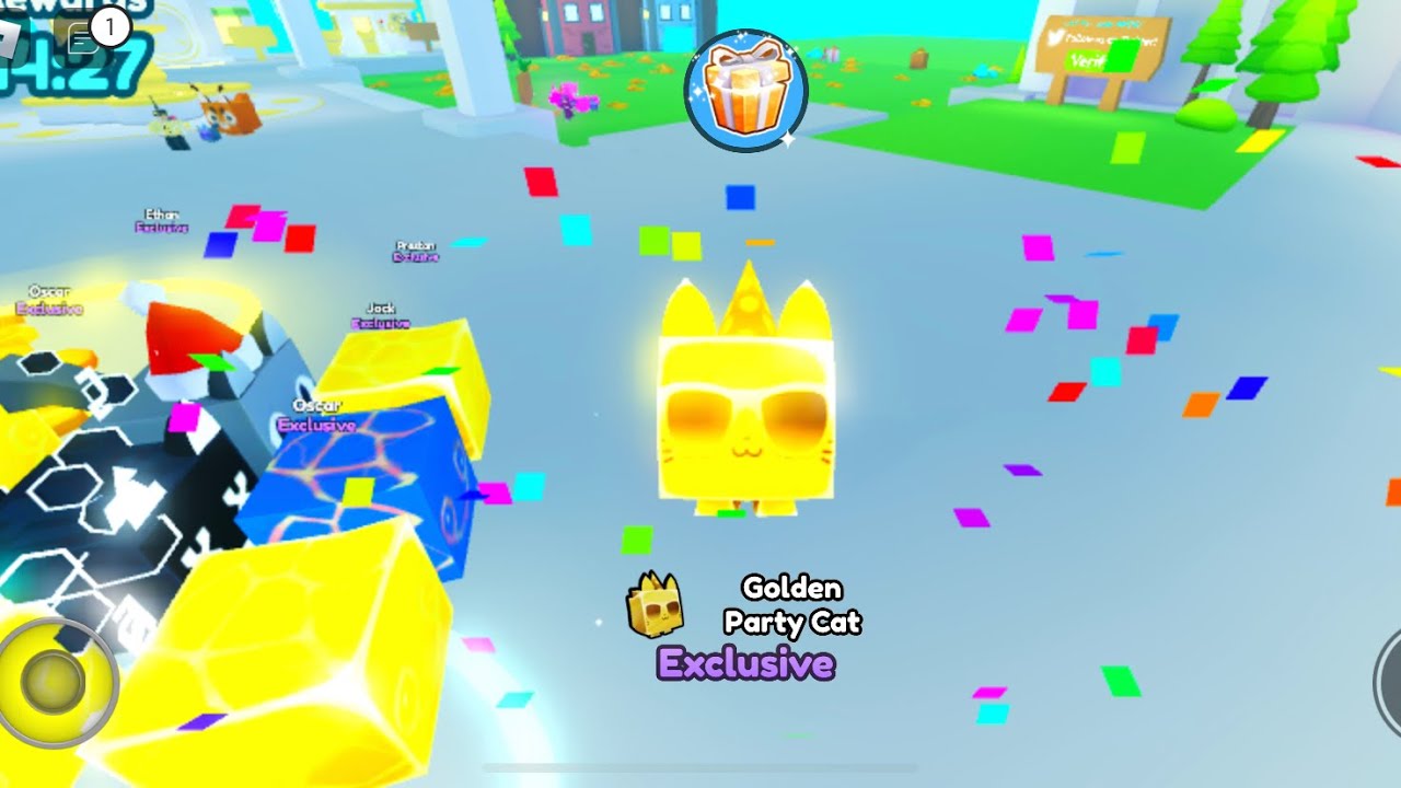 Pet Sim X Update + GOLDEN PARTY CAT!!! - YouTube