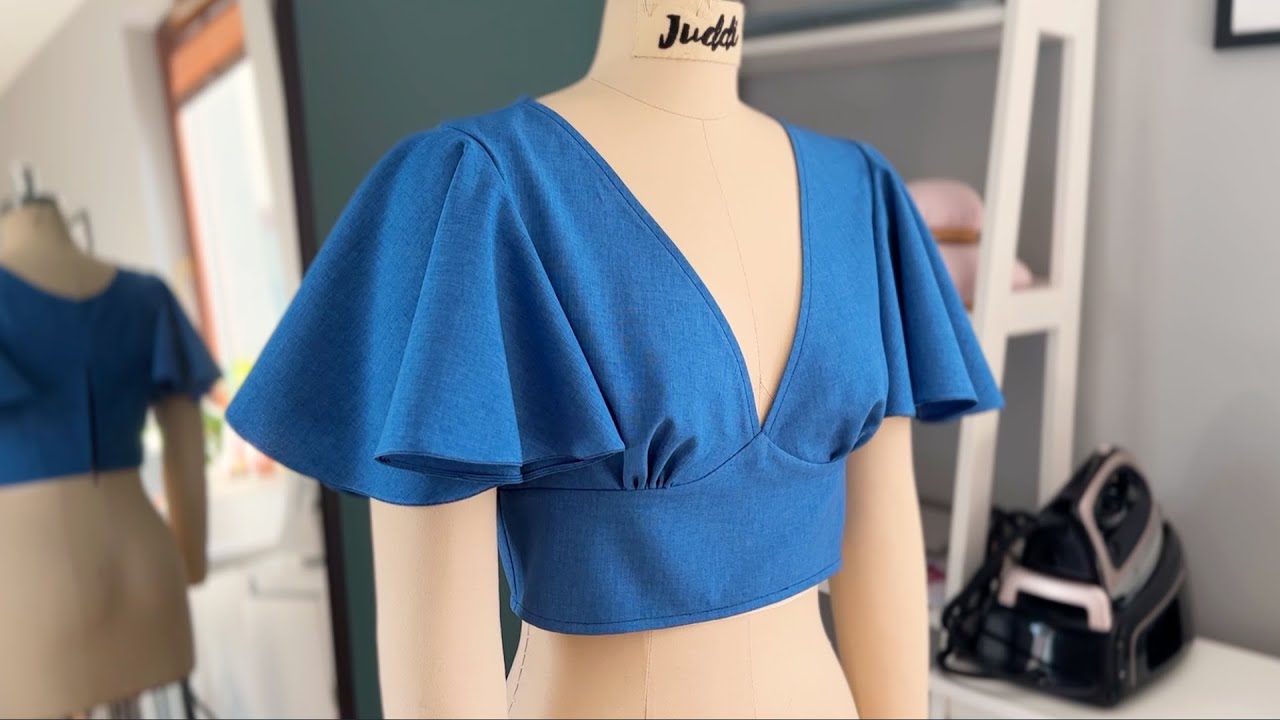 Butterfly Sleeve Top Step by step video tutorial - YouTube