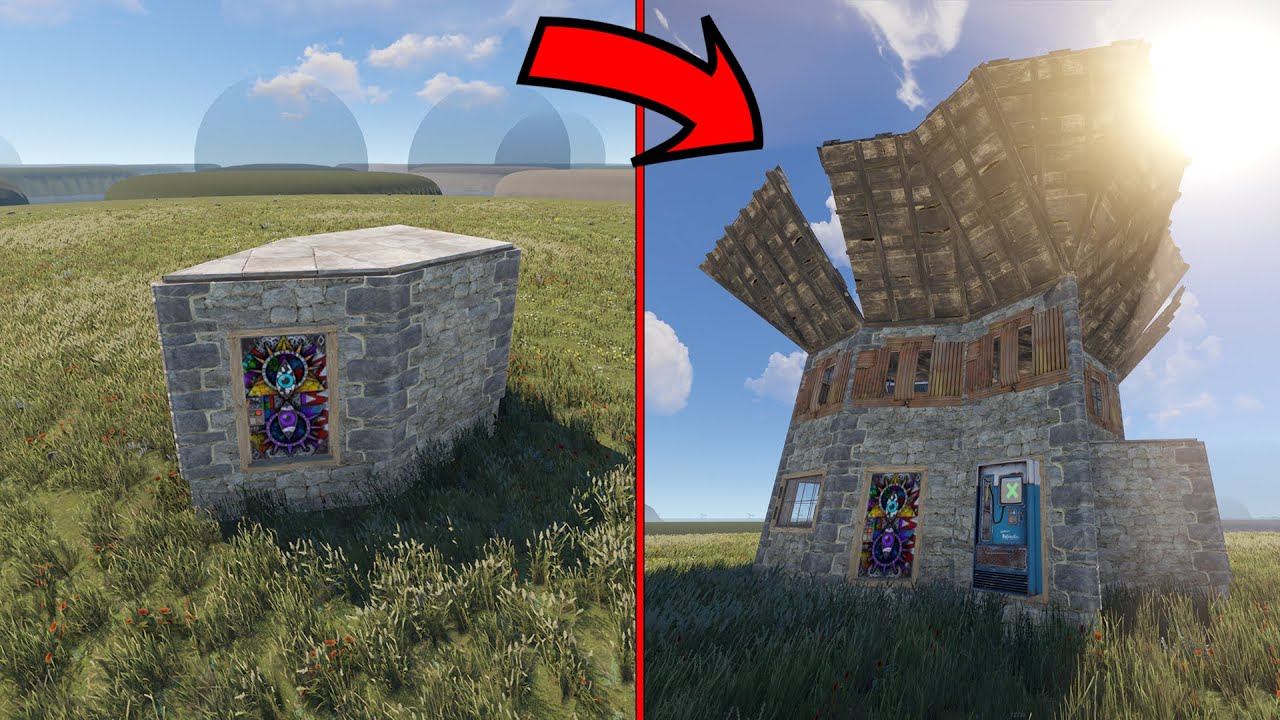 Rust The BEST Way To Expand Your 1x1! | Oil Refinery/Shop Included ...