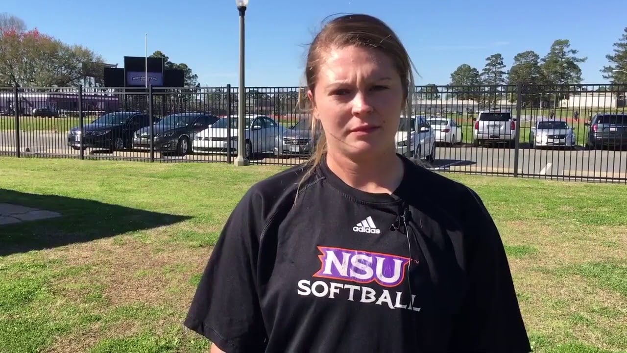 Catcher Emma Hawthorne talks offensive improvement, pitchers - YouTube