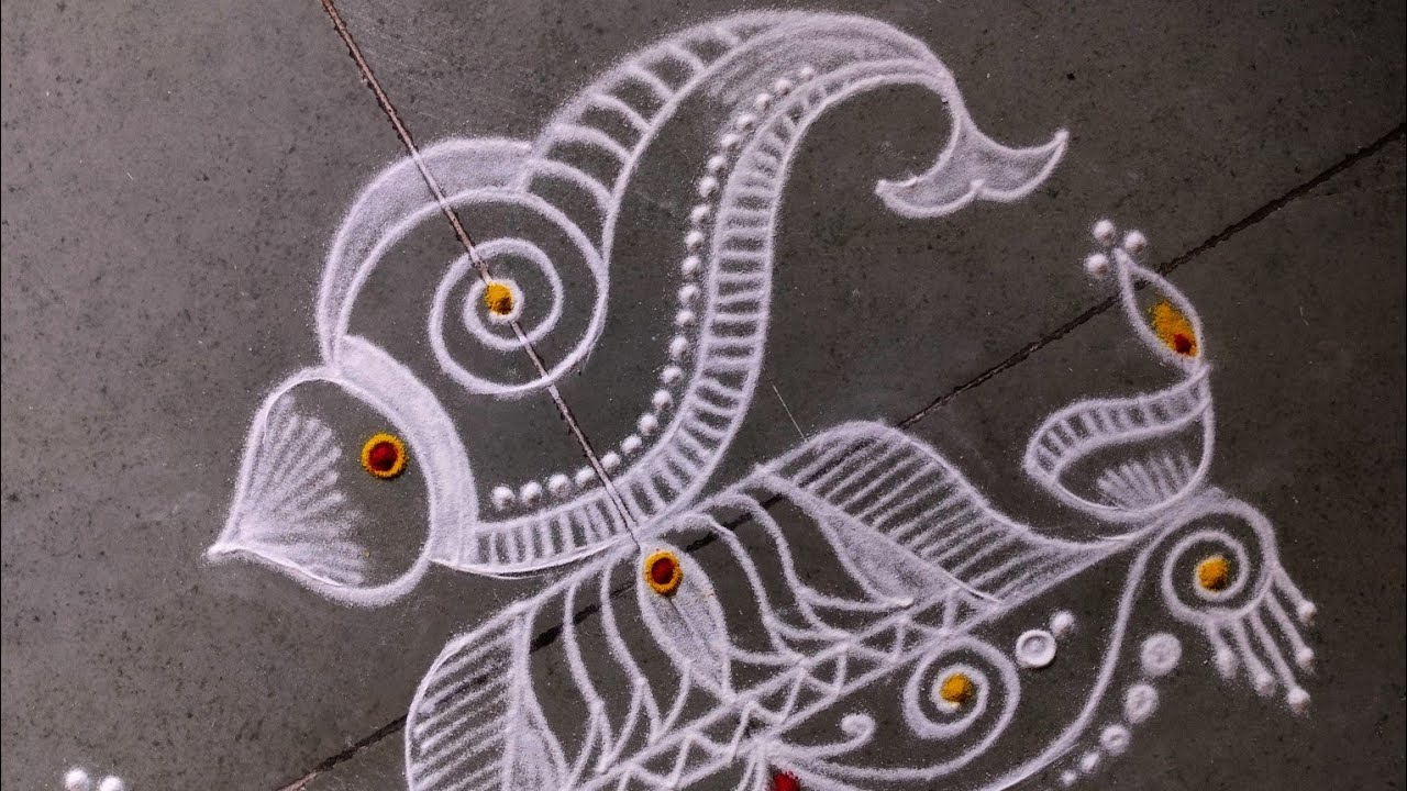 easy sangu kolam|shankh rangoli designs|simple shanku muggulu|shank ...