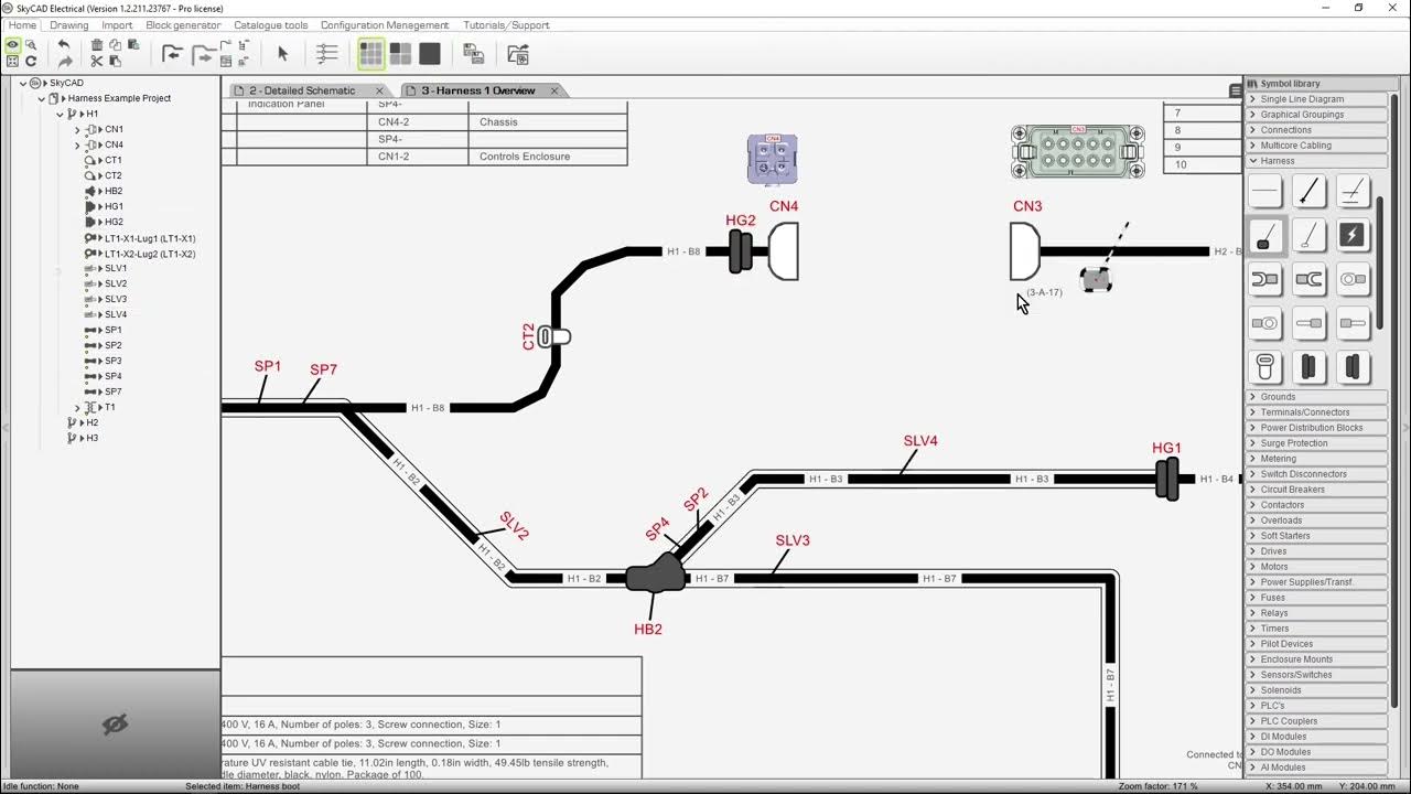 SkyCAD Electrical Harness features - YouTube