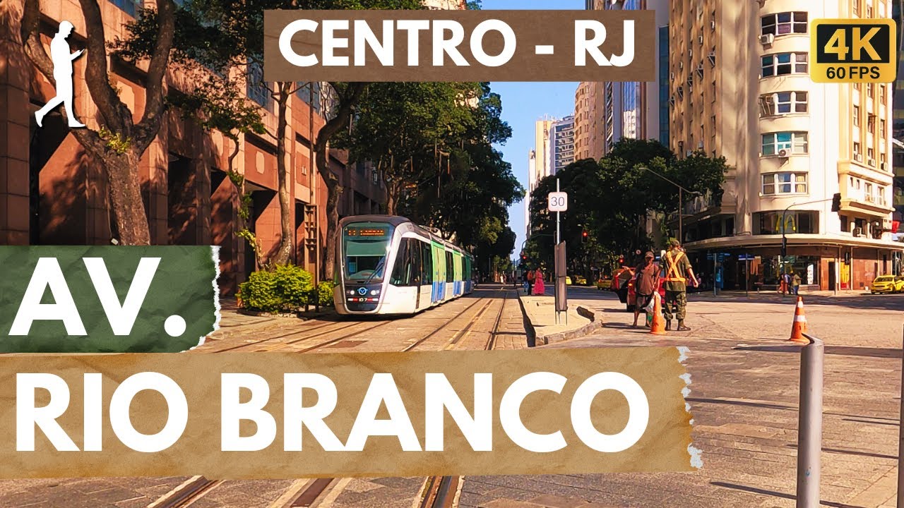 AVENIDA RIO BRANCO: Andando na movimentada Rua no Centro do Rio de ...