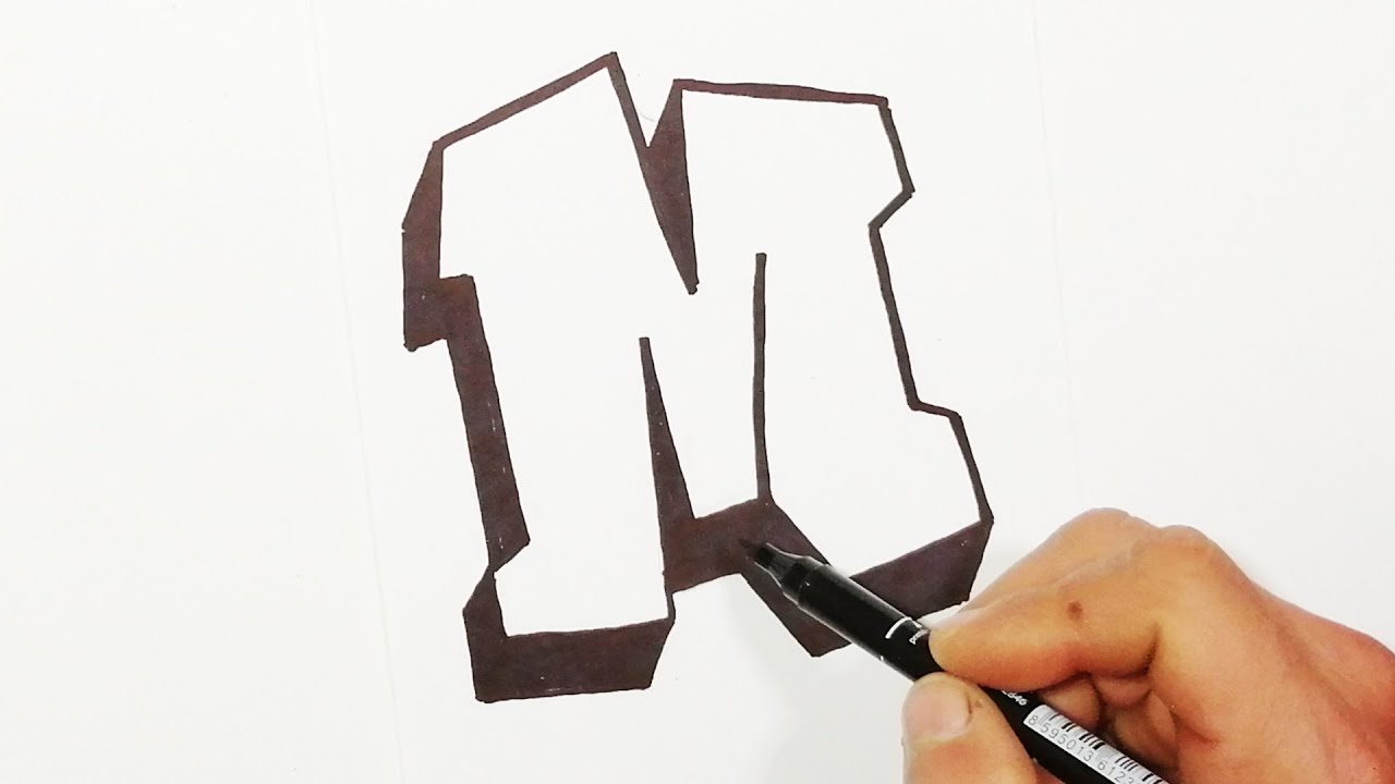 How to Draw the Letter M in Graffiti Style - EASY!#howtodraw # ...
