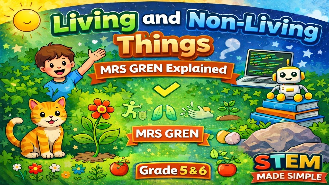Living and Non-Living Things | MRS GREN Explained | STEM Made Simple ...
