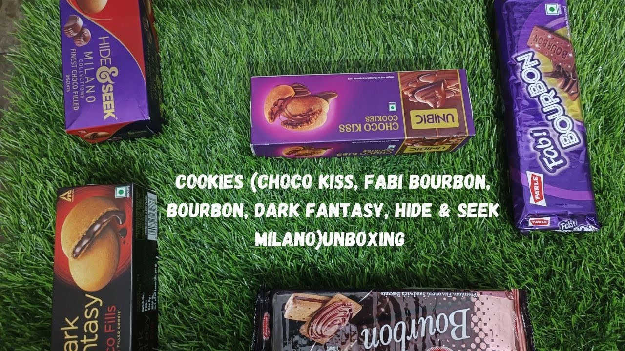Collection of Cookies (Choco Kiss, Fabi Bourbon, Bourbon, Dark Fantasy ...