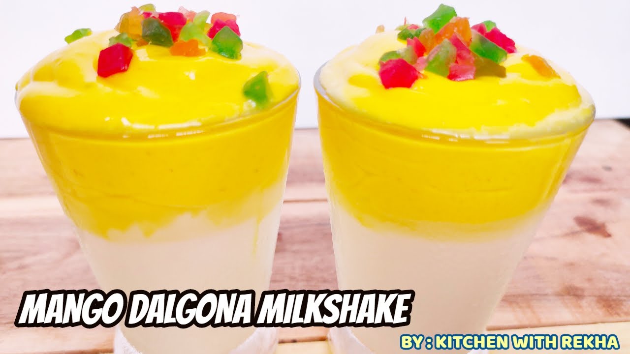 Dalgona Mango MilkShake | लस्सी का गया जमाना अब बनाइये और पिजियें मैंगो ...