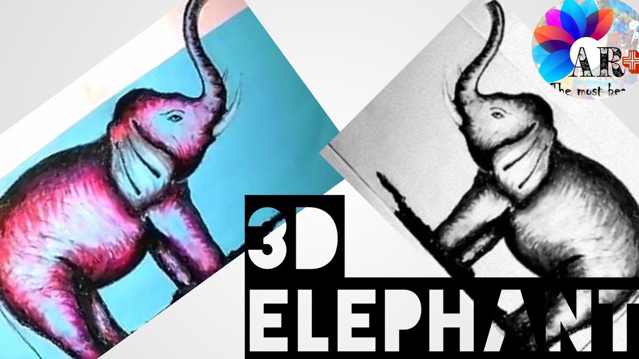 3d Elephant drawing art,how to drawing elephant step by step, simple ...