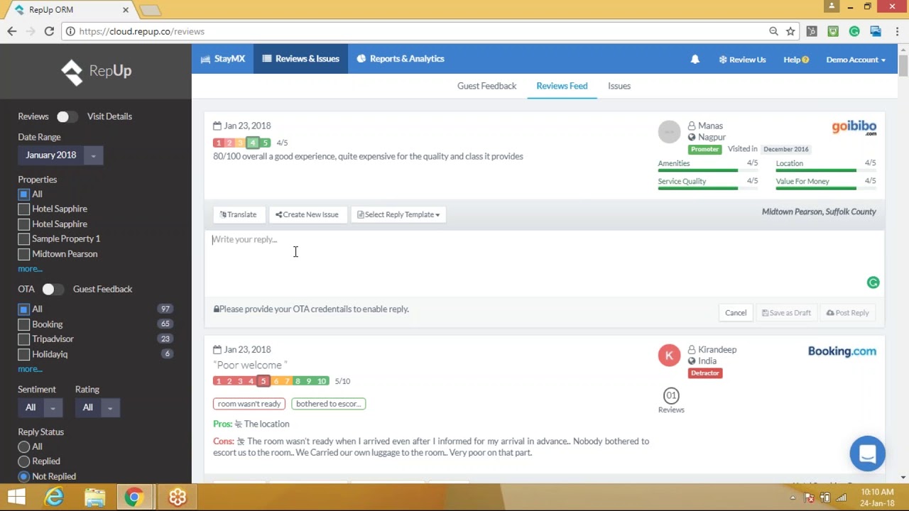 How to reply to OTA reviews - YouTube