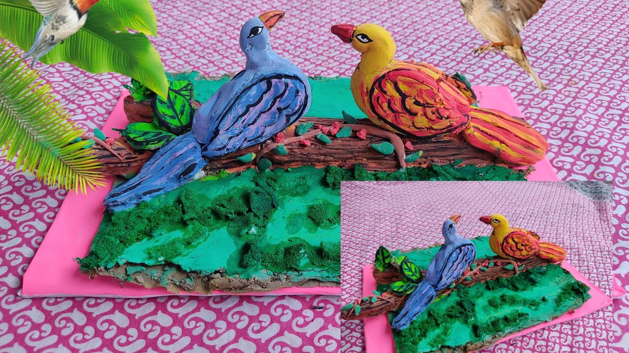 Matir Pakhi Toiri | How to make a mathir pakhi |An School Project # ...