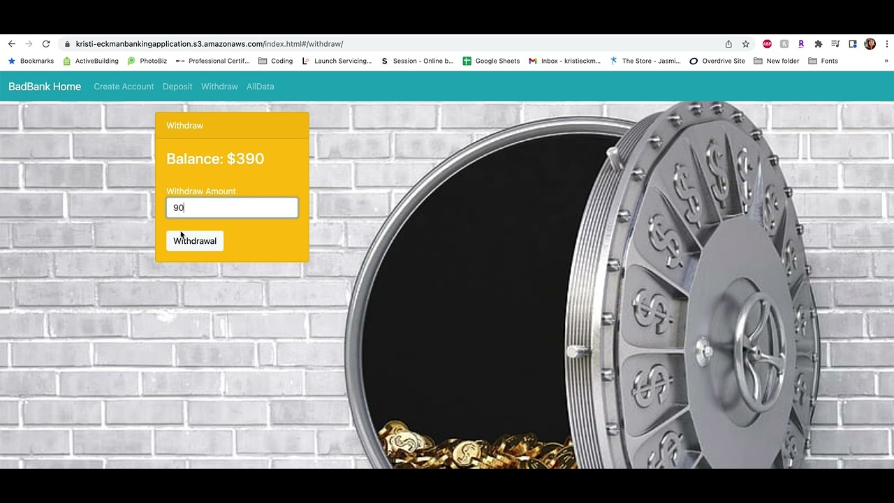 Bad Bank App - MIT xPro - YouTube