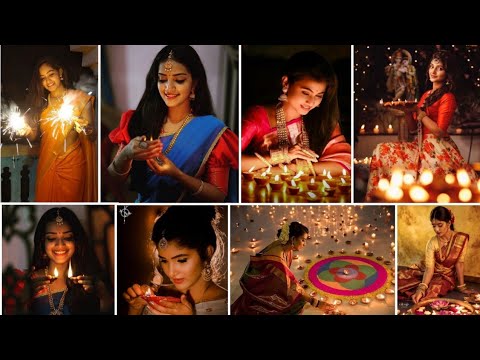 Best Diwali photo poses for girls💥😍 Diwali photoshoot poses for girls🎆 ...