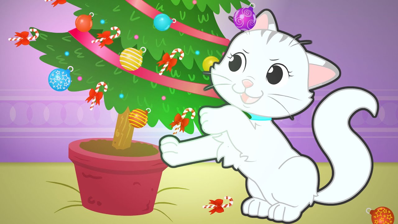 BABY PETS 🎄😺 Kira y Lily decoran el árbol de Navidad 🎅 Dibujos para ...