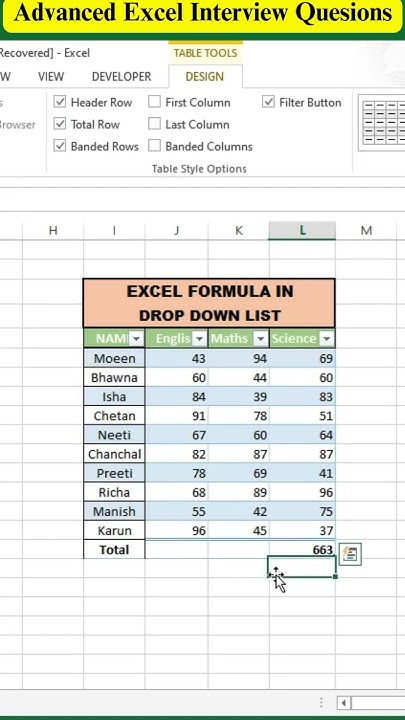How to Create a Table and Dropdown Lists in Excel – Quick & Easy! - YouTube