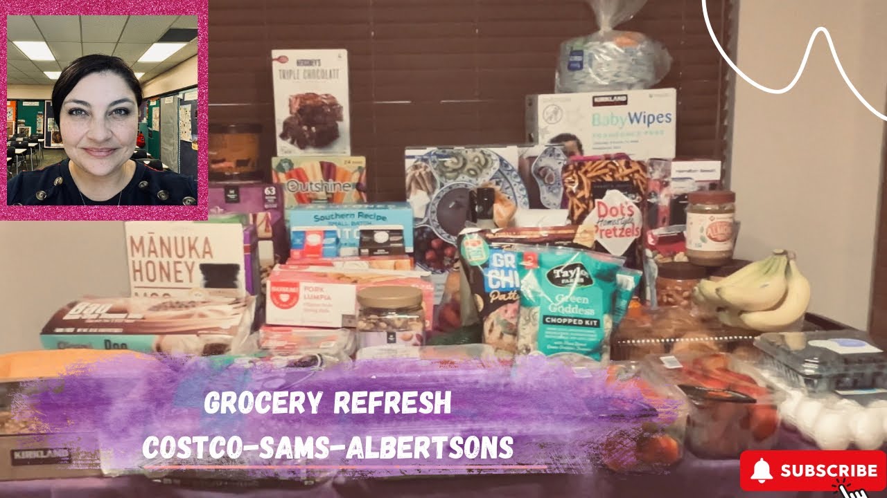Grocery Refresh-Costco, Sams, Albertsons| March 2024-Family of 5. - YouTube