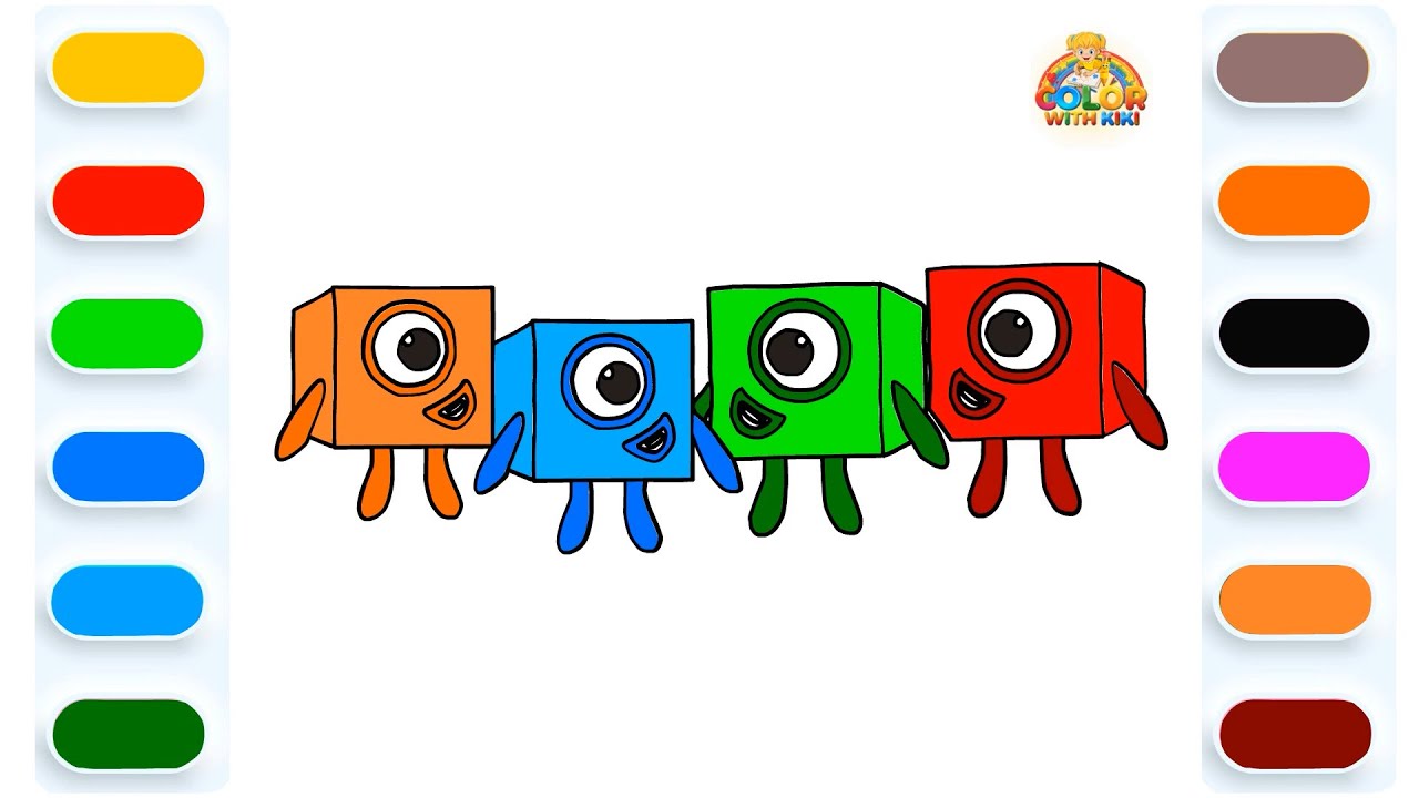 Learn to Draw Number Blocks(123) - Drawing and Coloring Tutorial for ...