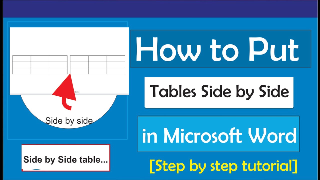 How to Put Two Tables Side By Side in Word - YouTube