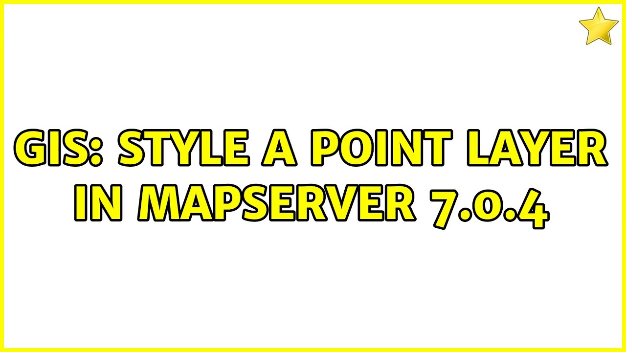 GIS: Style a point layer in MapServer 7.0.4 - YouTube