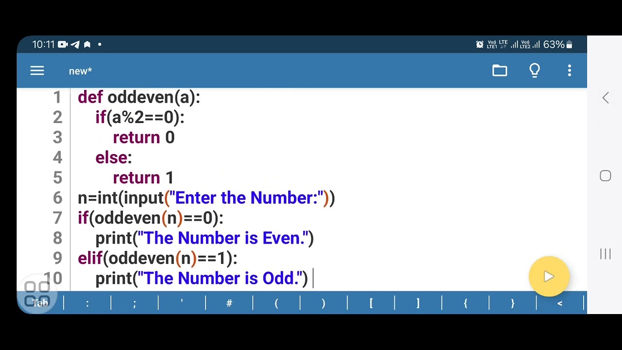 Python Program - ODD or Even - YouTube