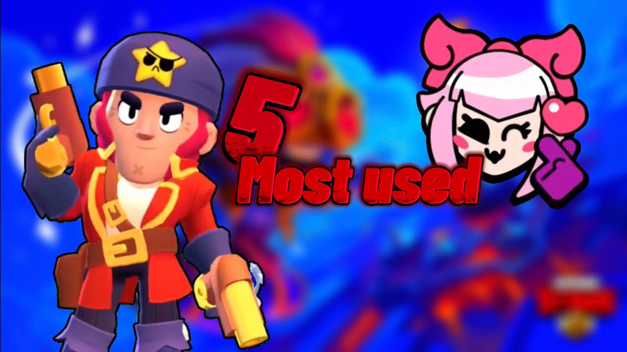 TOP 5 MOST USED BRAWLERS IN BS! - YouTube