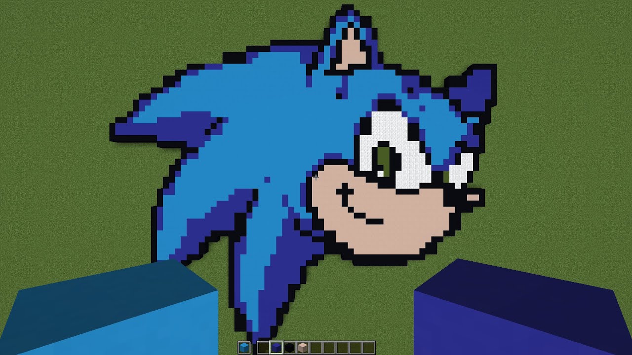 How To Draw in Minecraft ? | Minecraft Pixel Art | Sonic PART 2 - YouTube