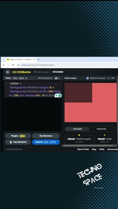 Css Challenge 62 Css Battle 17 04 2024 Csschallenge Coding Frontendchallenge Cssbattle