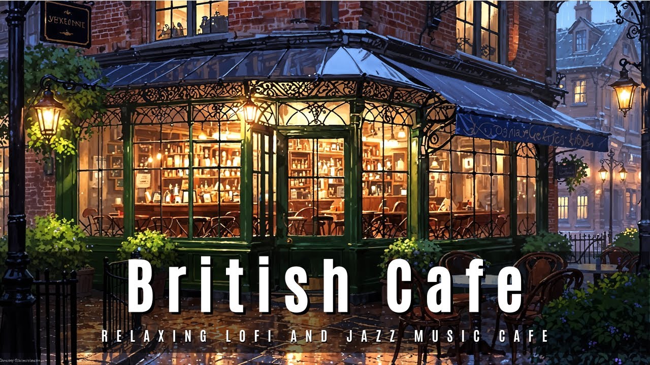 British Cafe Ambience🎧| Relaxing Calm Music for Study in a British Cafe ...