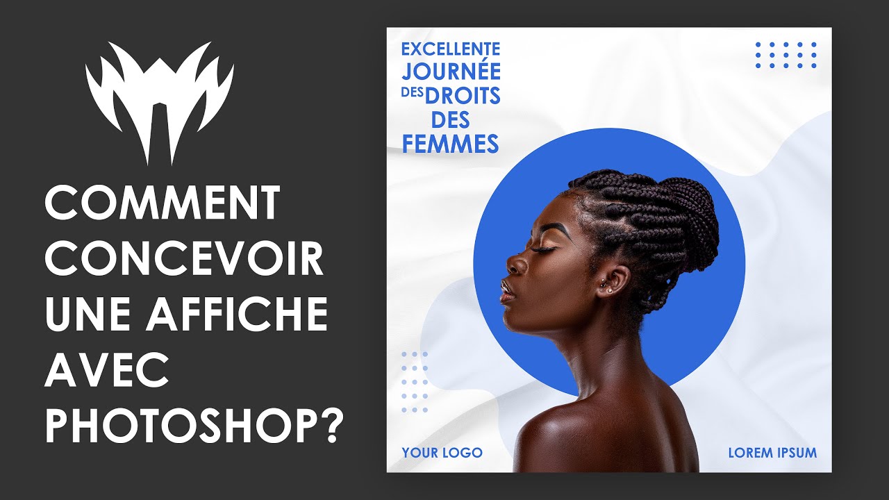 Comment concevoir une affiche avec Photoshop - YouTube