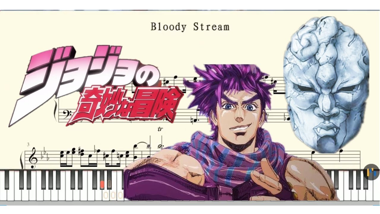 JOJO/ジョジョ: Part2 OP -「Bloody Stream」Piano Cover [Full] - YouTube