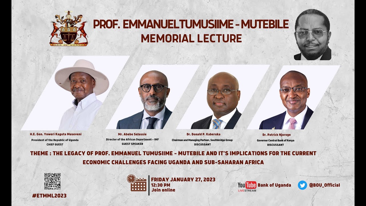 Prof. Emmanuel Tumusiime - Mutebile Memorial Lecture - YouTube