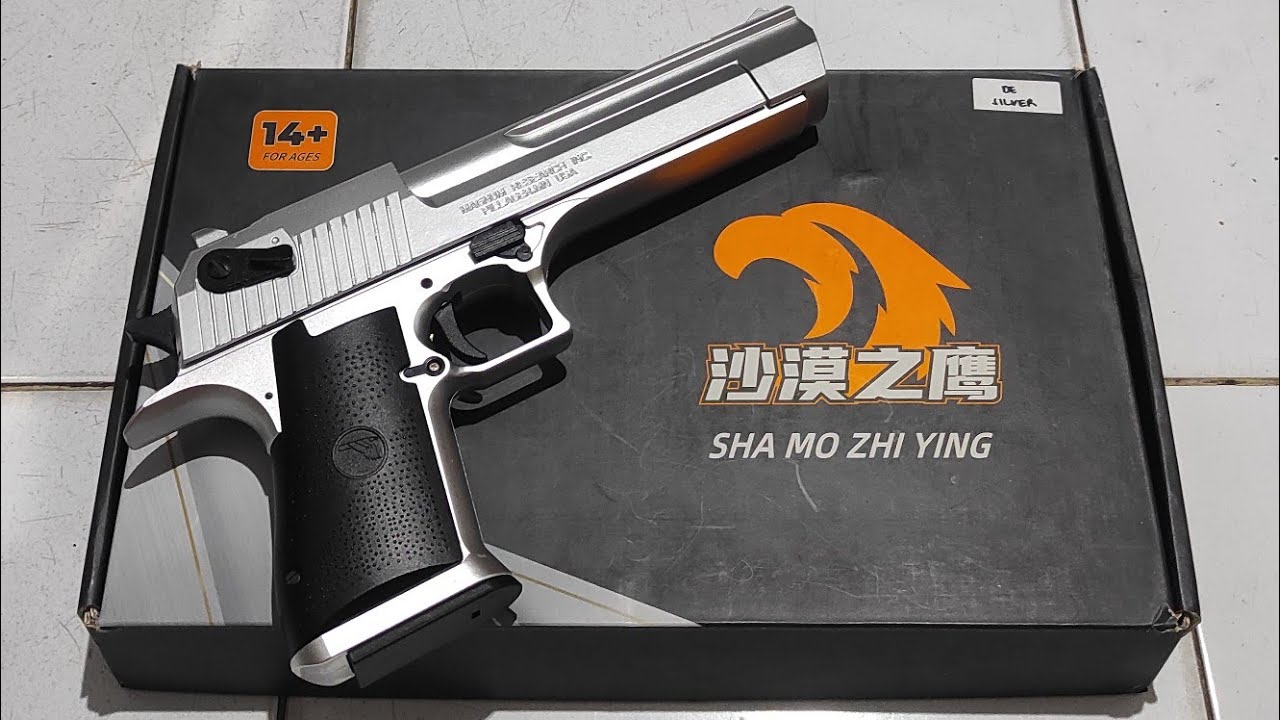 Review Dessert Eagle Sha Mo Zhi Ying water gel Gun spring - YouTube