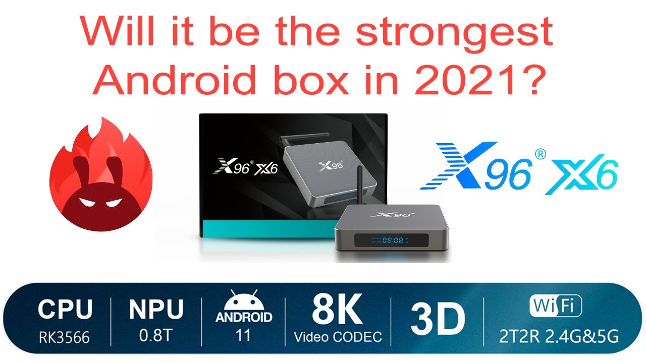 Android 11 TV Box X96 X6 RK3566 chip 8G RAM 64G ROM Dual WIFI 8K video Android Set Top TV Box ...