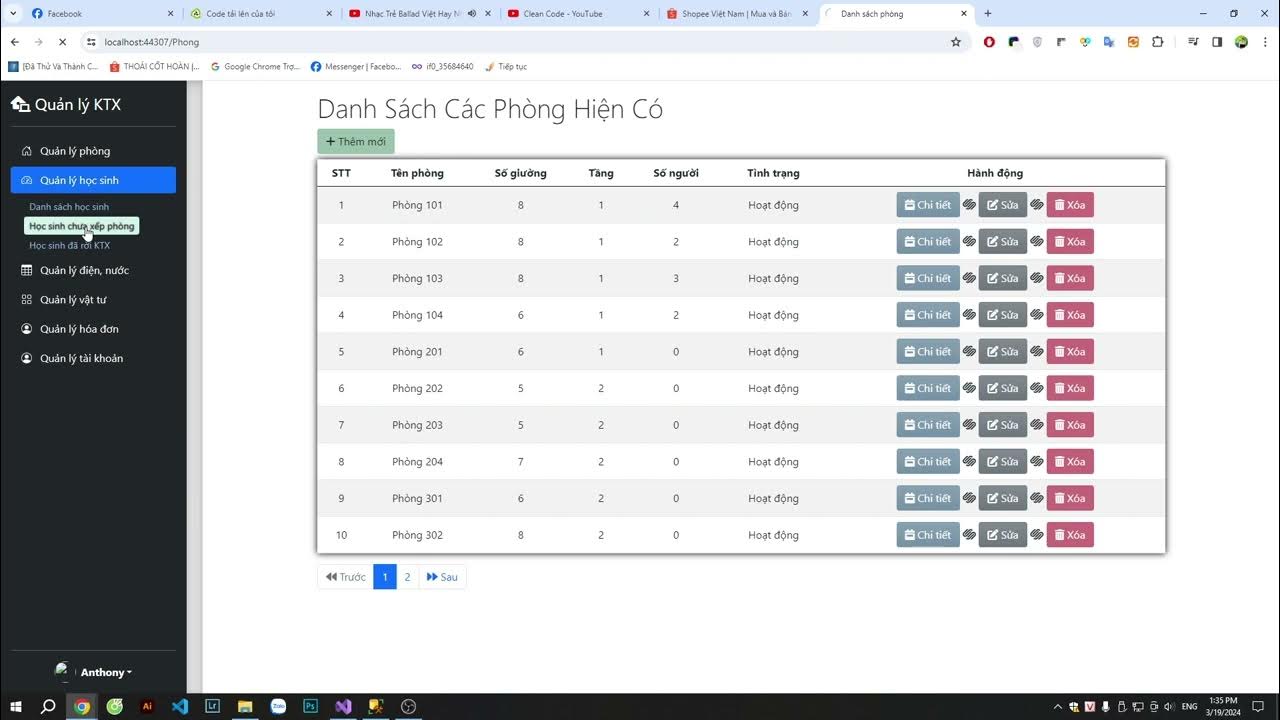 Source Code Web Quản Lý Ký Túc Xá ASP .NET MVC - YouTube