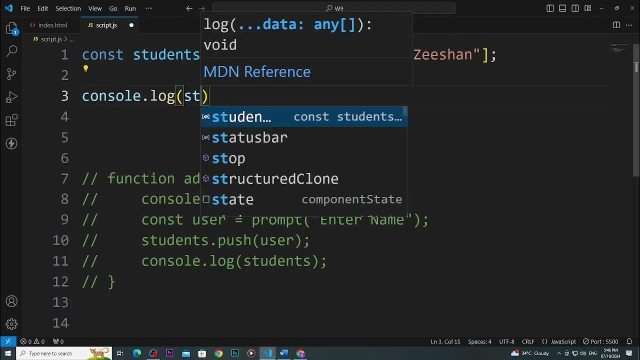 Array Methods Push Pop Shift Unshift Sort And Revers Youtube