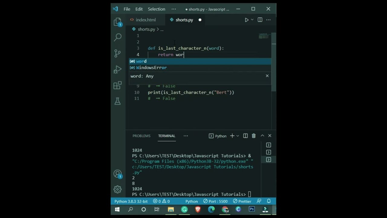 shorts Programming python coding Check Last Character Write A Python Function For It YouTube shorts Programming python coding Check Last Character Write A Python Function For It YouTube