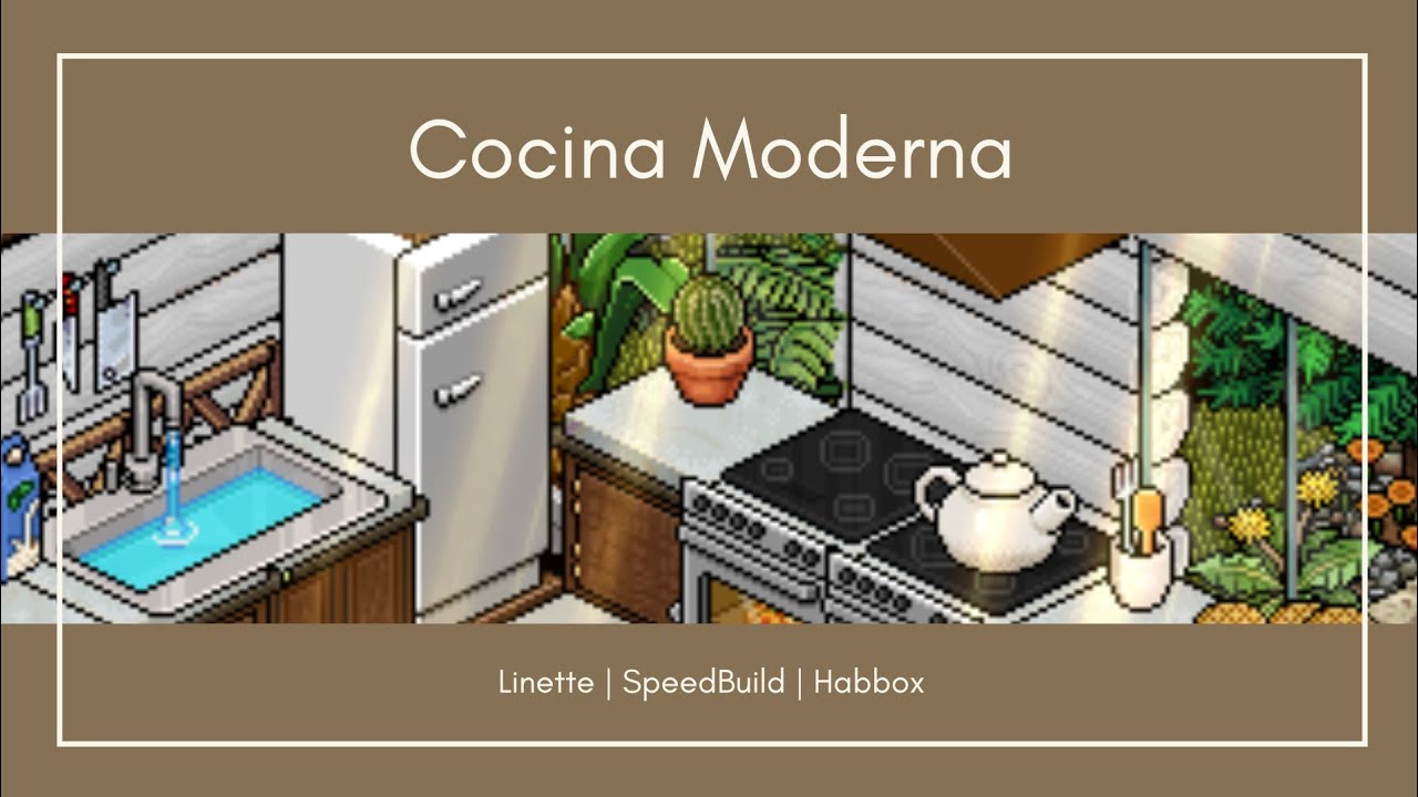 Cocina Moderna - Modern Kitchen | #HABBO SpeedBuild - YouTube