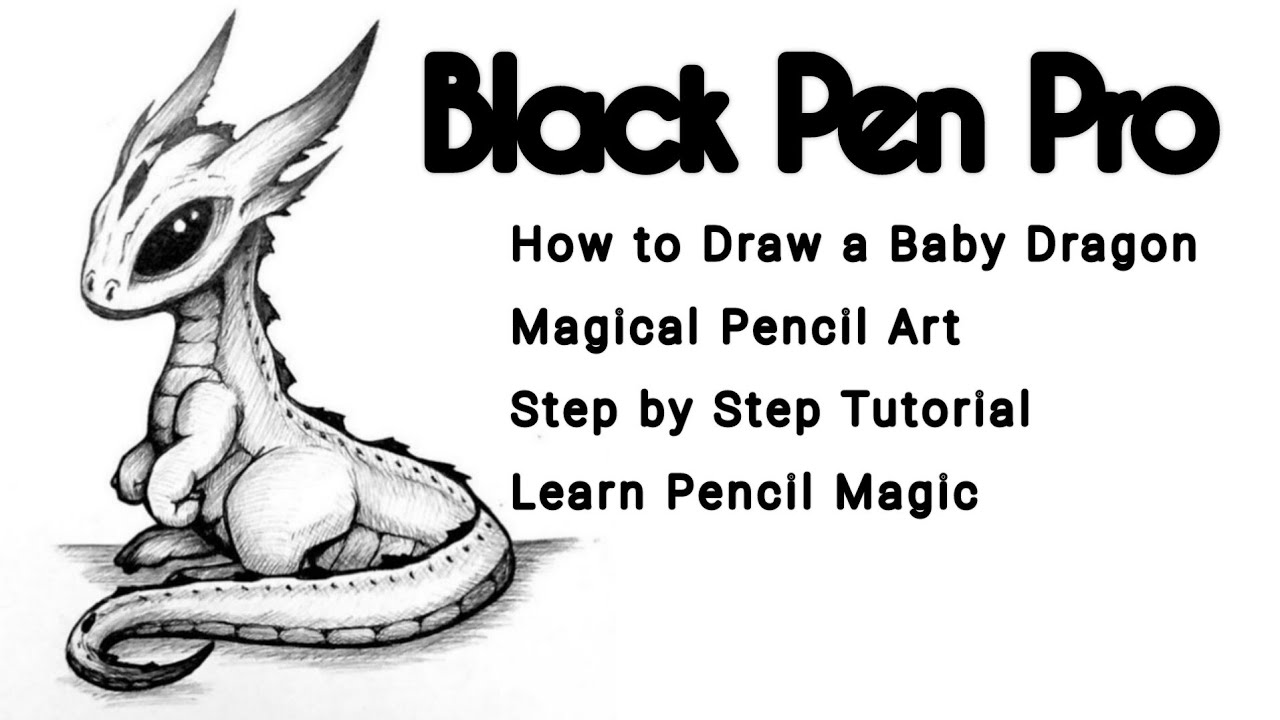 How to Draw Baby Dragon | Magical Pencil Art | Step by Step Tutorial ...