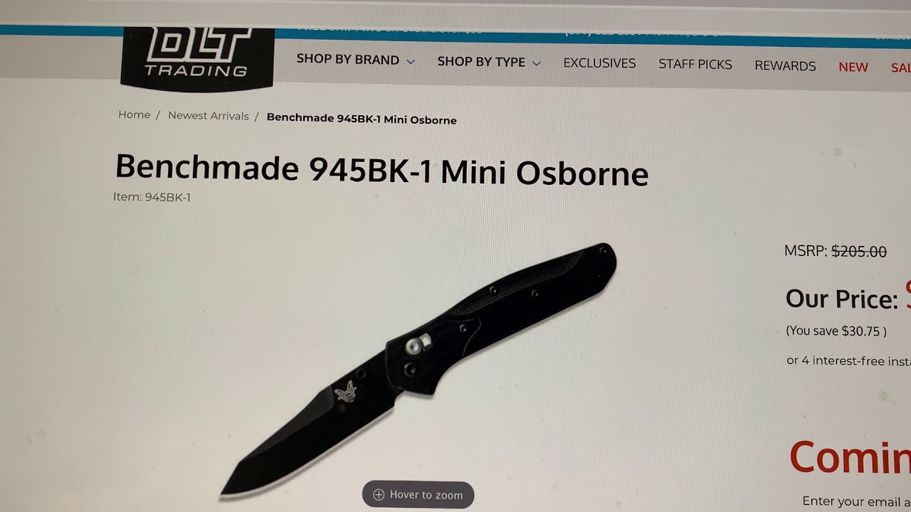 Benchmade Mini 940 Coming Soon! Benchmade 945BK-1 - YouTube