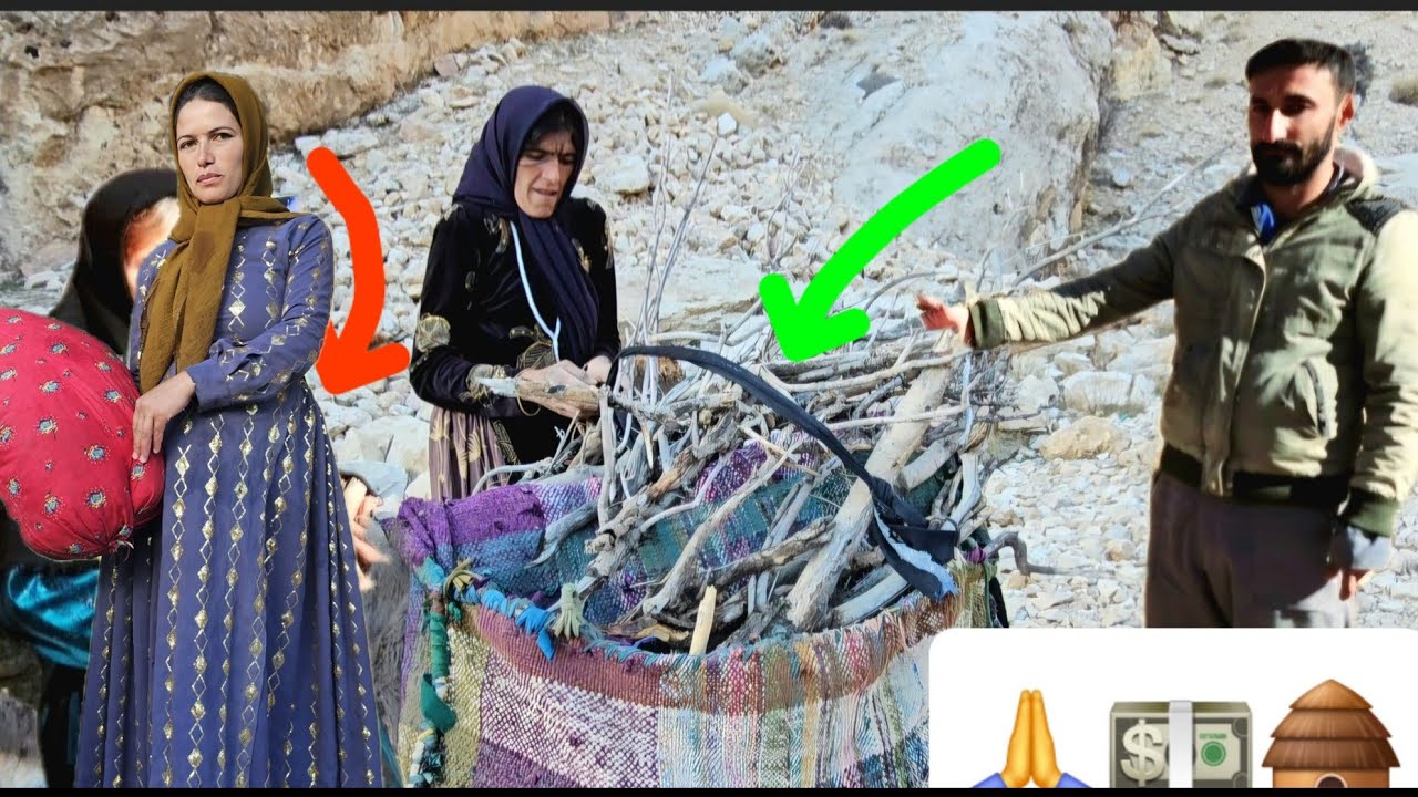 The Lur Nomadic Girl's Journey to the Mountains for Firewood - YouTube