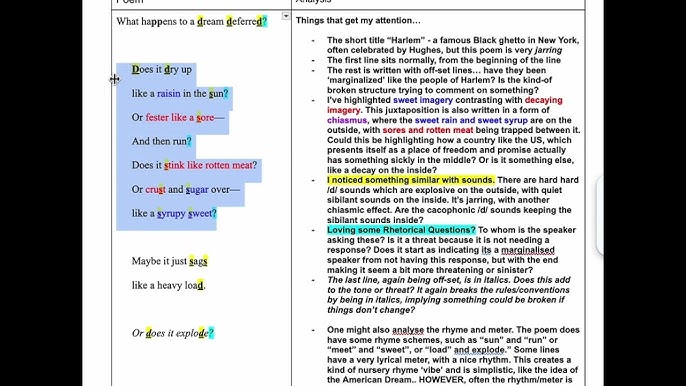 Langston Hughes Worksheet
