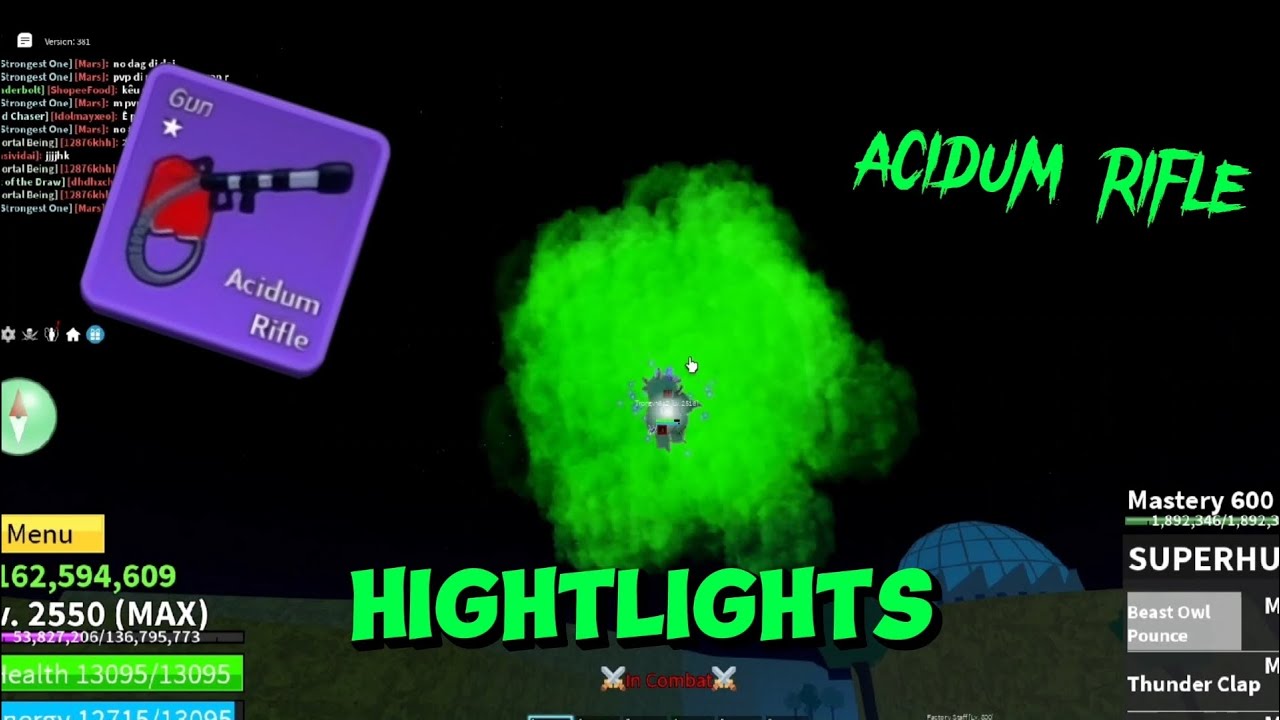 Highlights ACIDUM RIFLE Blox Fruits Update 21 - YouTube