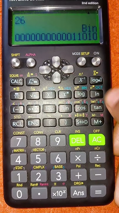 Decimal to binary...how to convert in Casio scientific calculator fx -991ES Plus #subcribe # ...